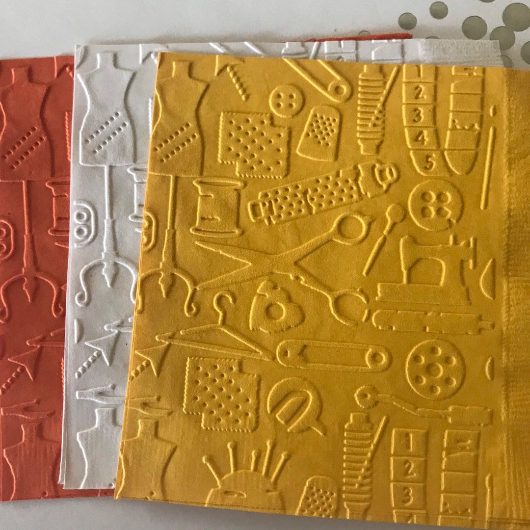 Seamstress Napkin ~ Embossed Napkin ~ Seamstress ~ Sewing ~ Quilting ...