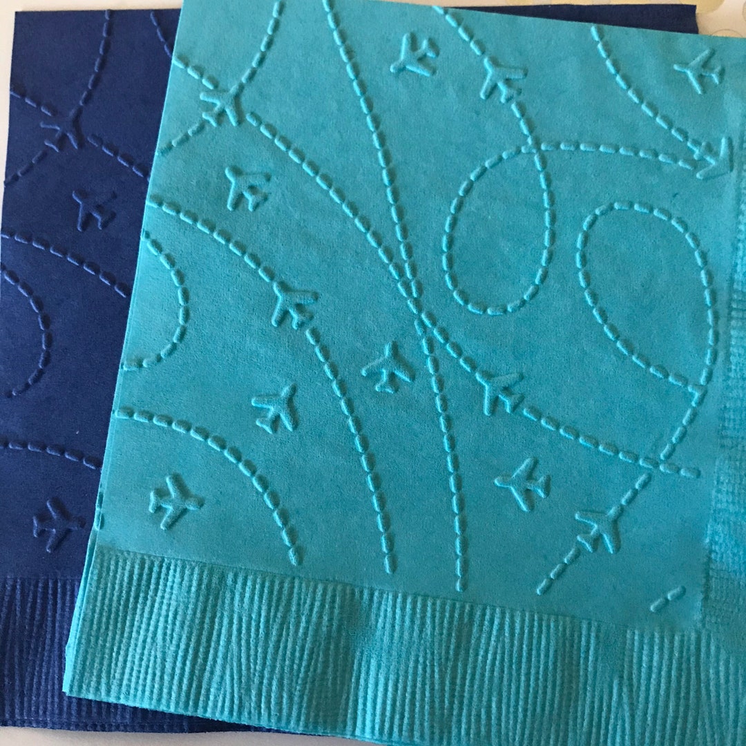 Airplane Napkin ~ Embossed Napkin ~ Party ~ Birthday ~ Airplane ...
