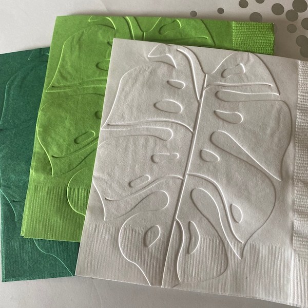 Tropical Leaf Paper Napkins - Etsy
