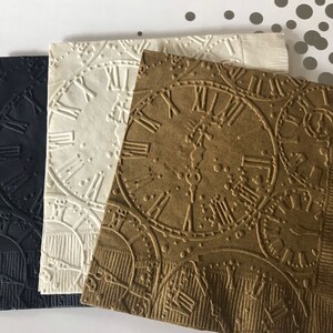 Clock Napkin Embossed Paper Napkin Party Birthday Open House Retirement ...