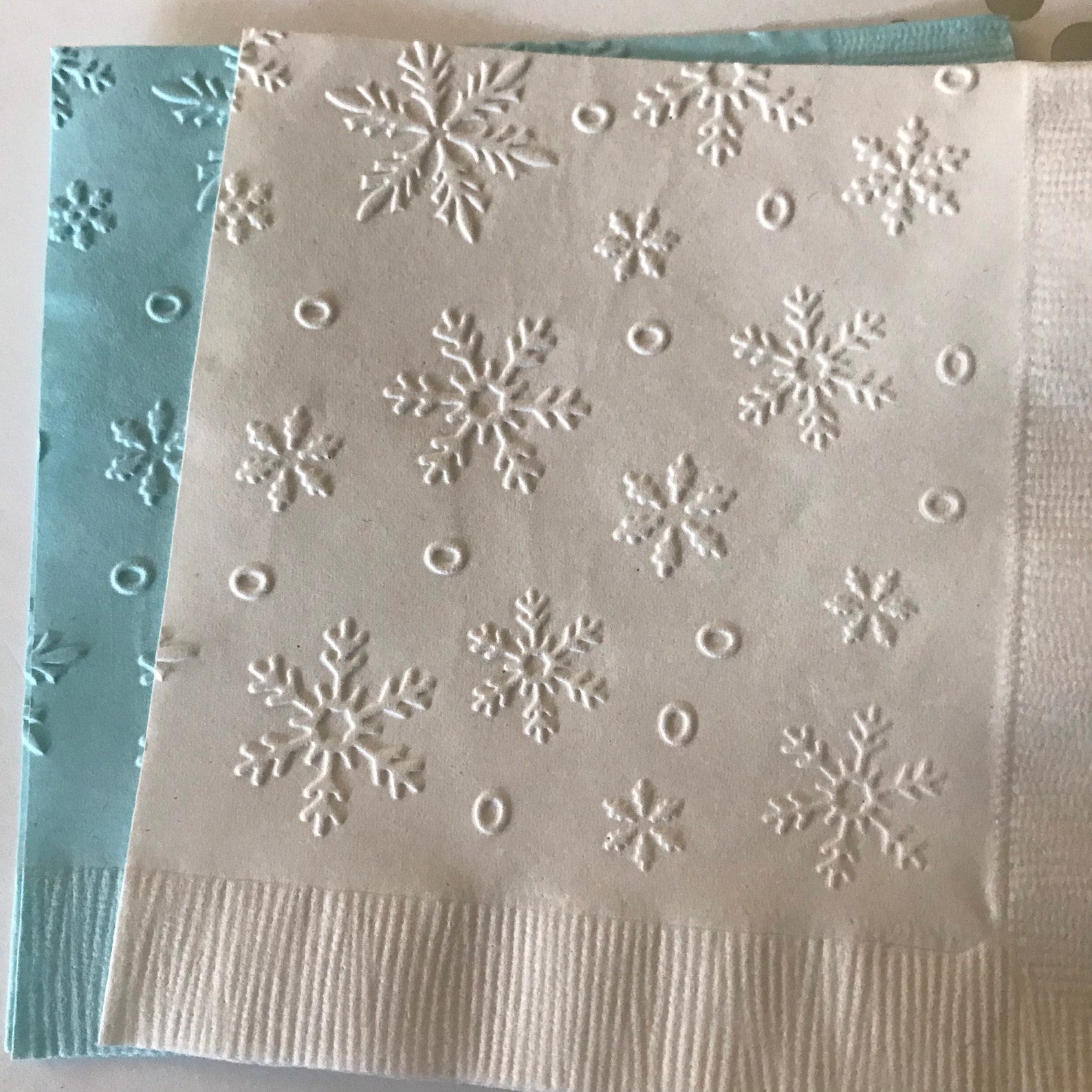 Snowflake Napkin Embossed Paper Napkin Frozen Theme - Etsy
