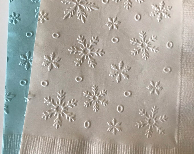 Snowflake Napkin Embossed Paper Napkin Frozen Theme - Etsy