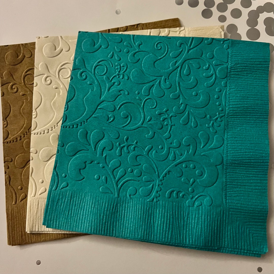 Vines Napkins Embossed Paper Napkin Wedding Anniversary Birthday Bridal ...