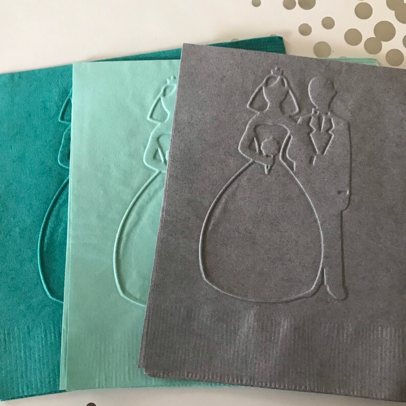 Wedding Napkins Embossed Paper Napkin Wedding | Etsy