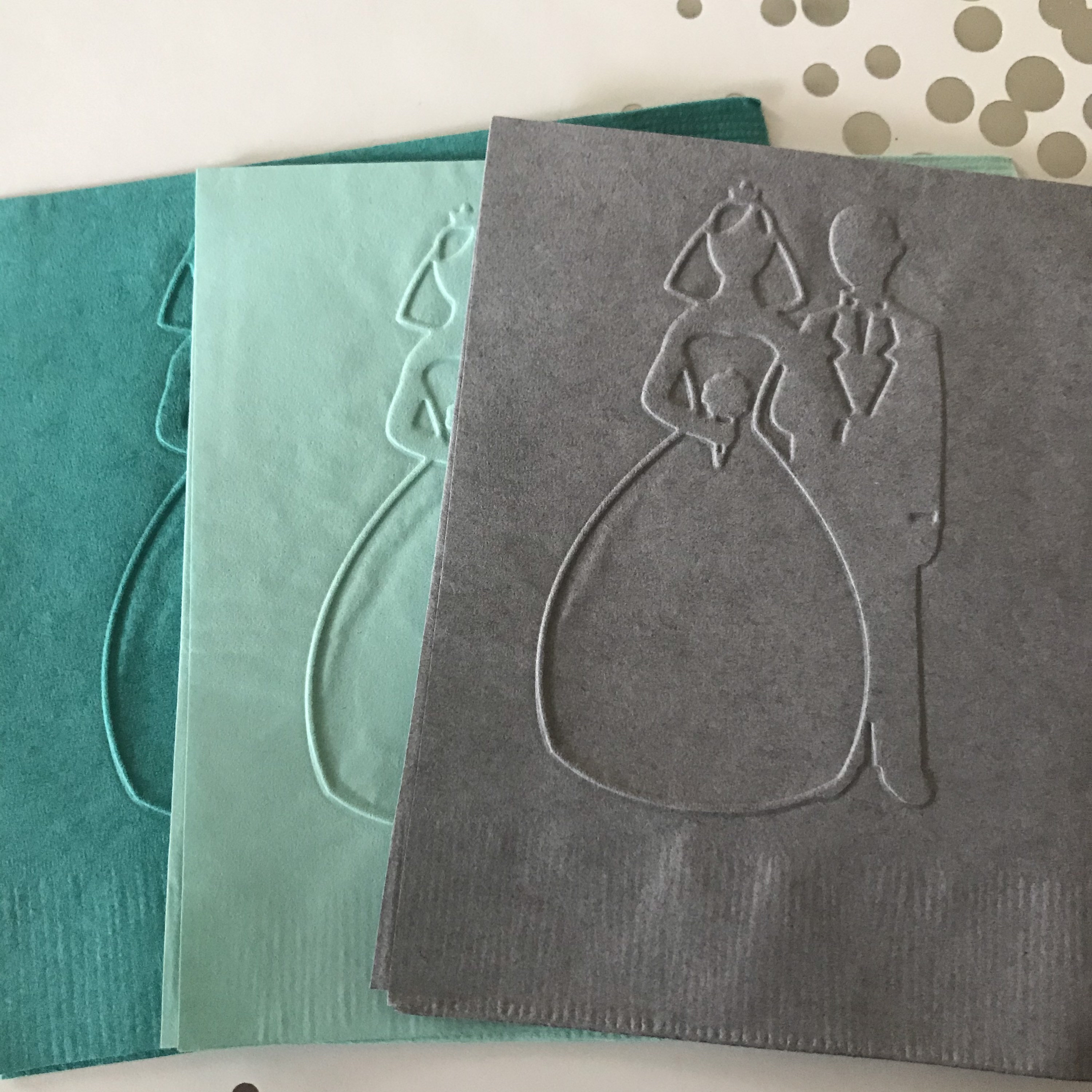 Wedding Napkins Embossed Paper Napkin Wedding | Etsy