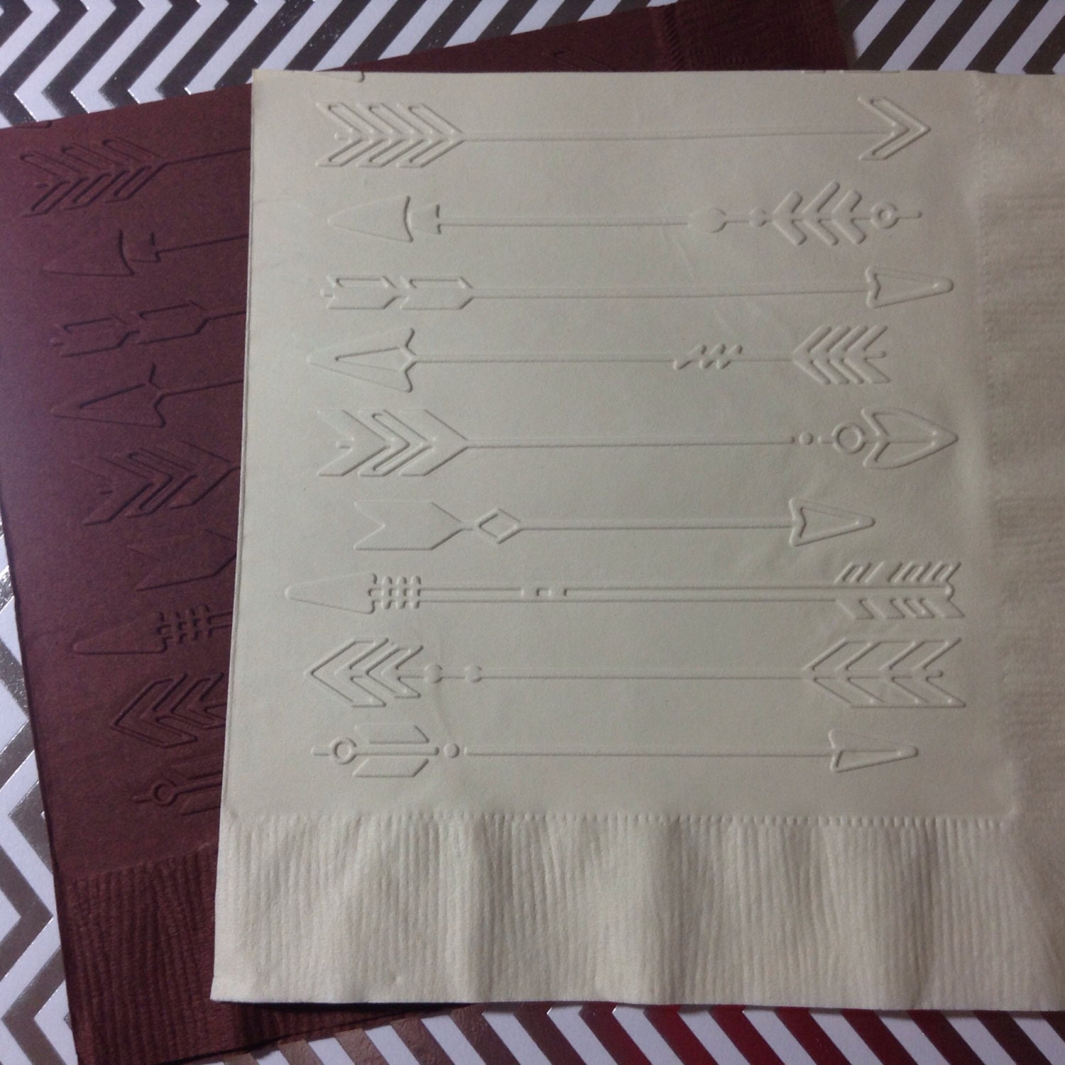 Tribal Napkins Embossed Paper Napkin Open House Birthday | Etsy