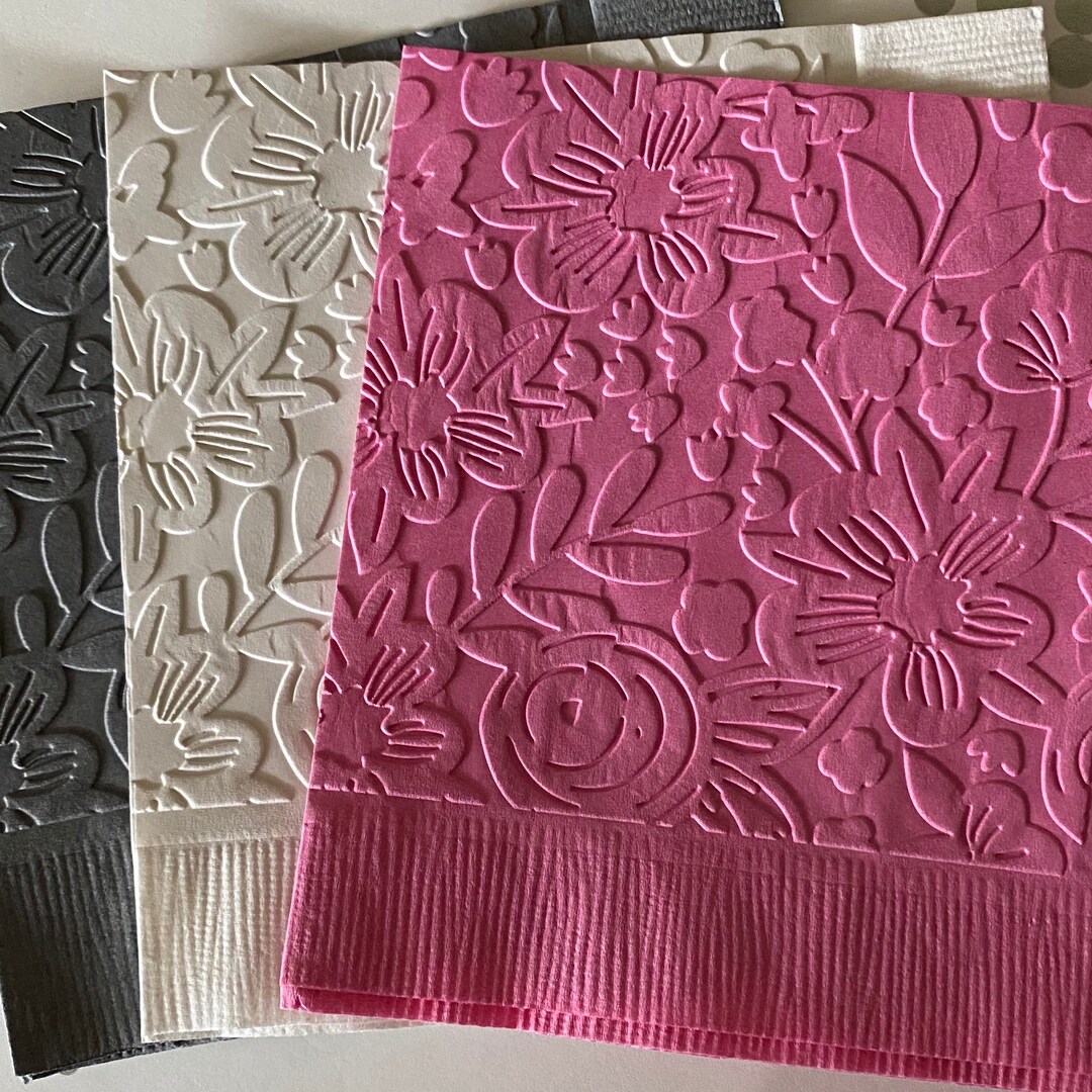Floral Napkins ~ Embossed Napkin ~ Wedding Flowers ~ Garden Party ...