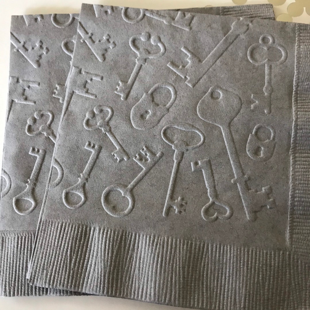 Skeleton Keys Napkin ~ Embossed Napkins ~ Retirement ~ Old Key ...