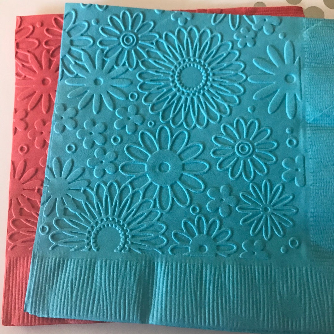 Daisy Napkin Embossed Paper Napkin Wedding Anniversary Birthday Shower ...