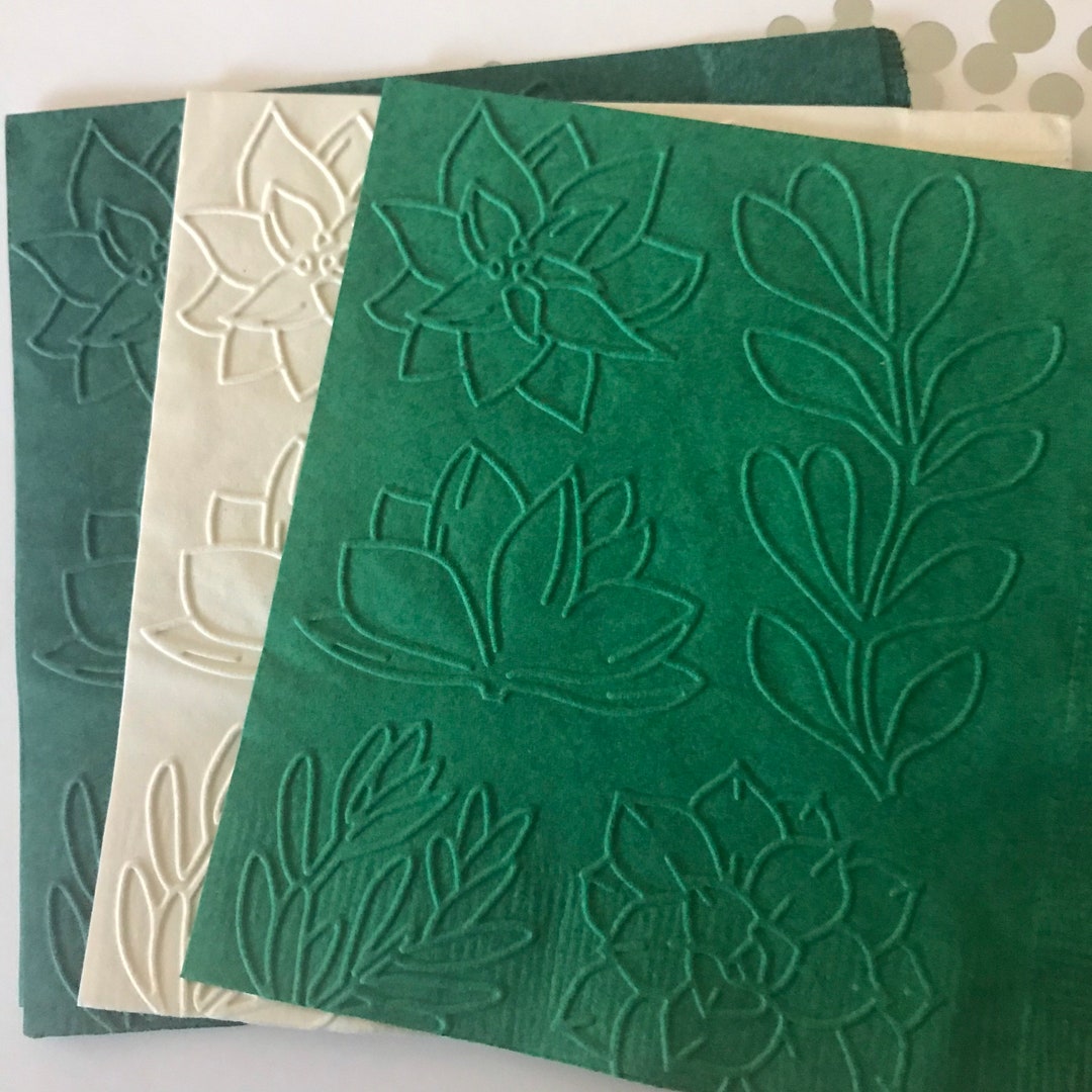 Succulent Napkin ~ Embossed Napkin ~ Succulent Wedding Theme ...