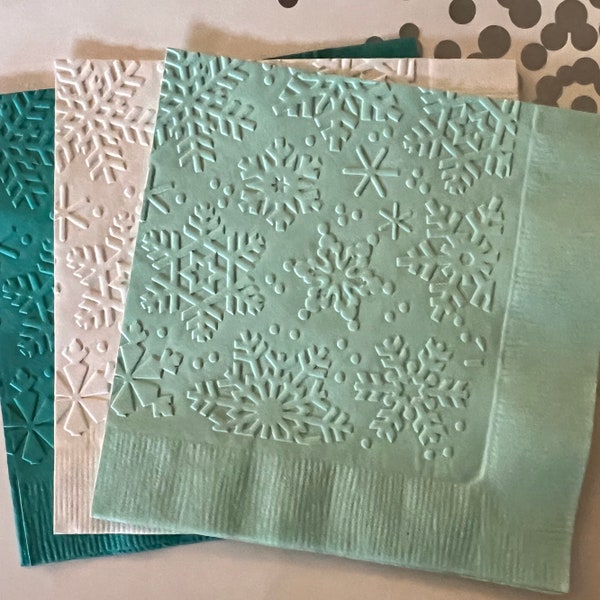 Snowflake Napkins - Etsy