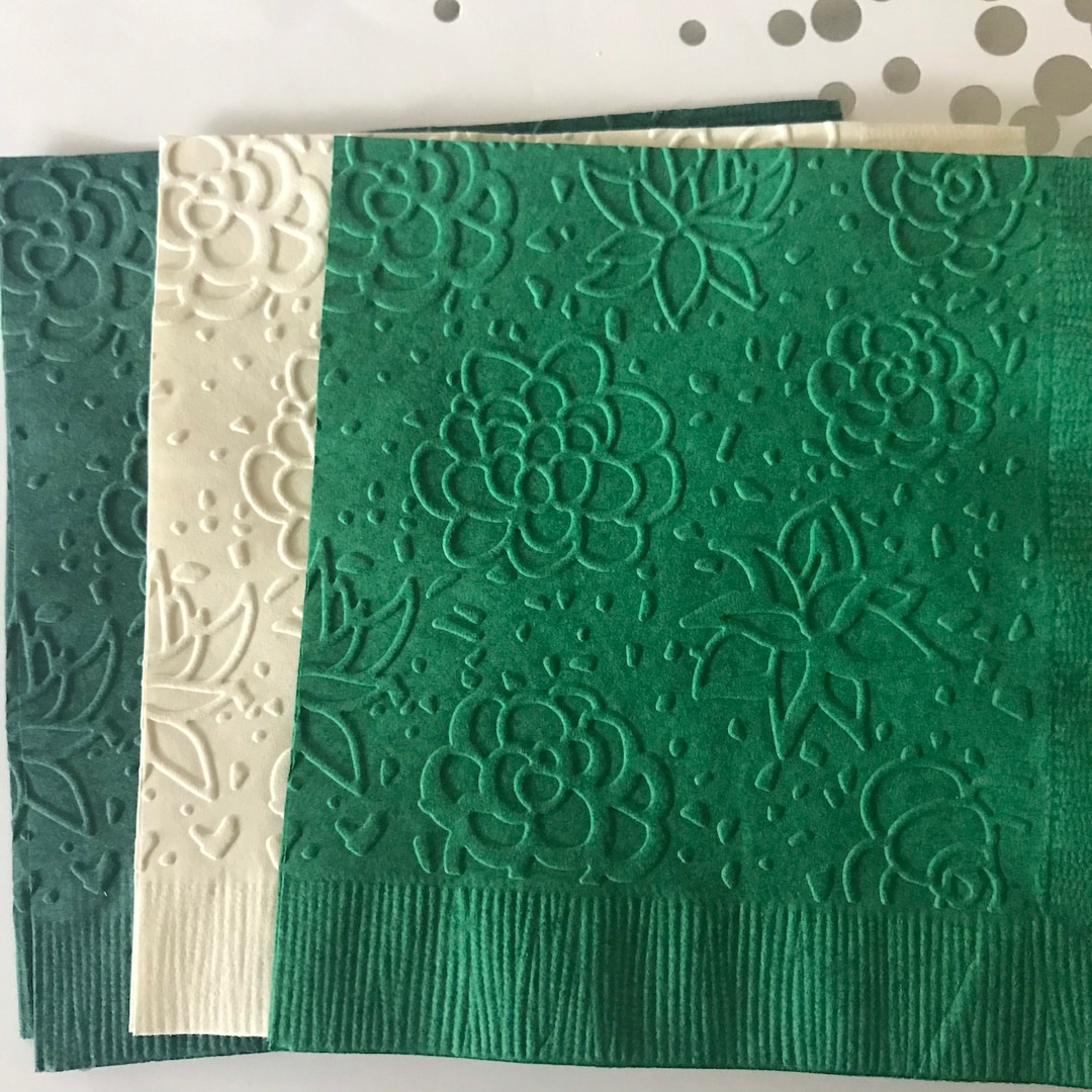 Succulent Napkin Embossed Paper Napkin Wedding Anniversary Birthday ...
