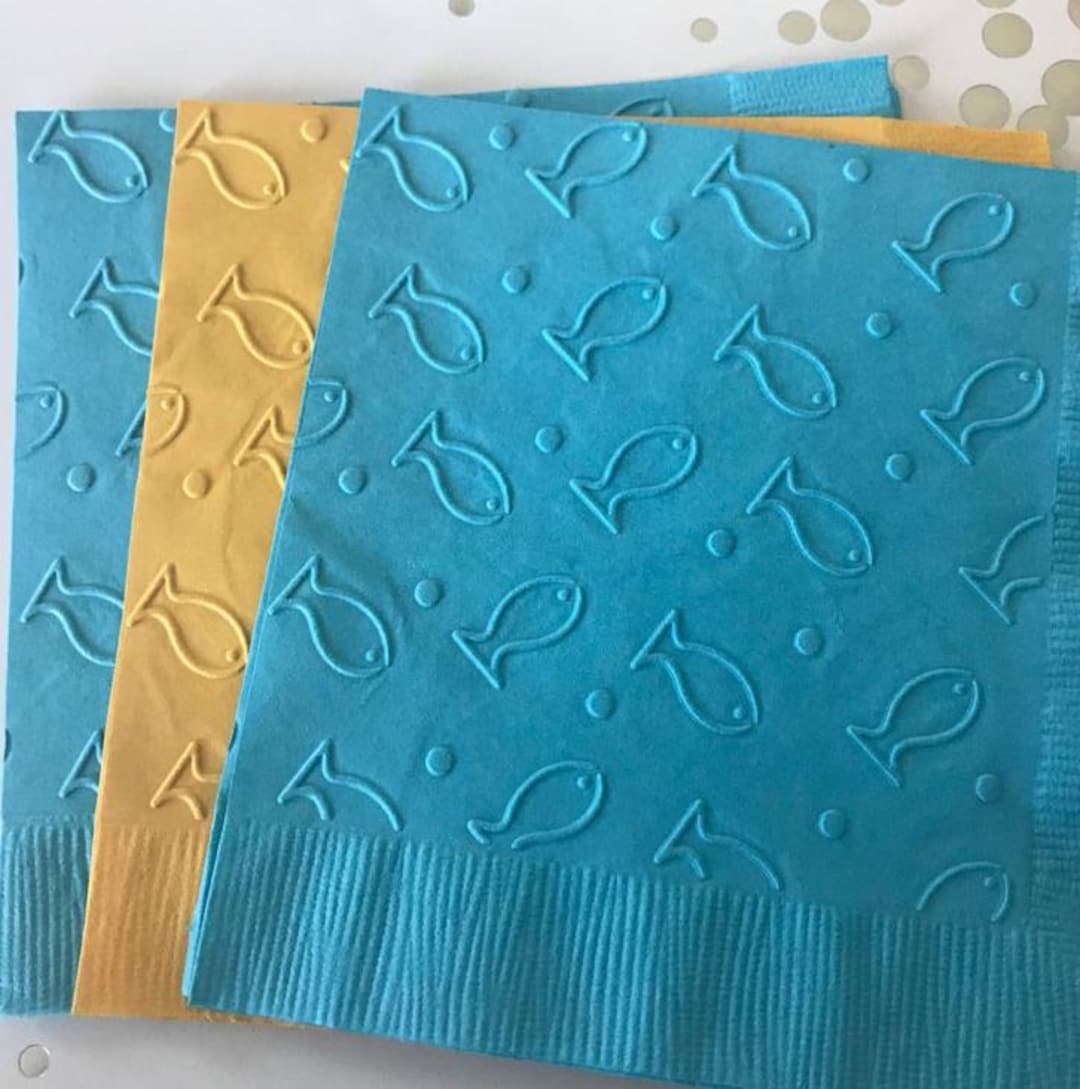Fish Napkin ~ Embossed Napkin ~ Retirement ~ Fishing ~ Fisherman ...