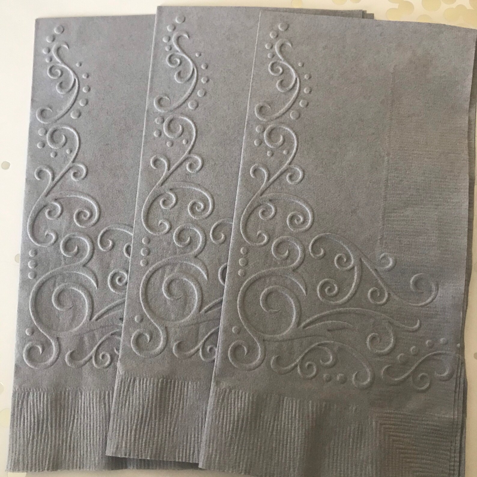 Wedding Napkin Embossed Paper Napkin Anniversary - Etsy