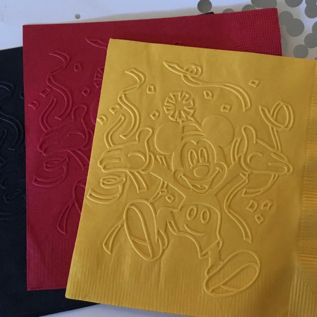 Mickey Mouse Napkins ~ Embossed Napkin ~ Disney Birthday Party ...
