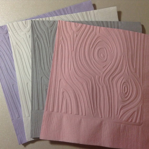 Woodgrain Napkin Embossed Paper Napkin Shower Birthday - Etsy