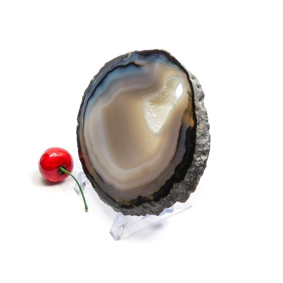 Druzy Raw Crystal Slab Rough Gemstone Coaster Polished Stone Display ...