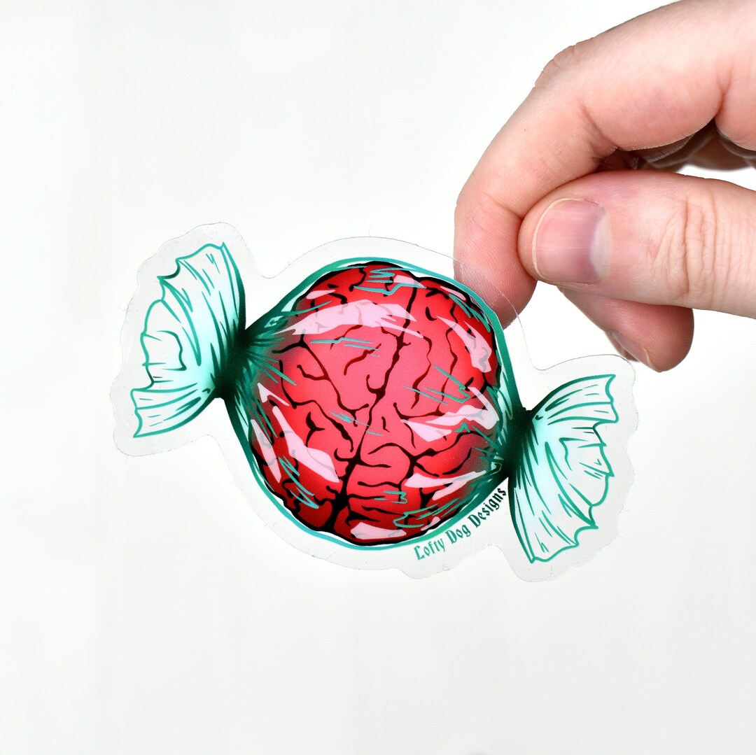 Brain Candy - Transparent Vinyl Sticker - Etsy