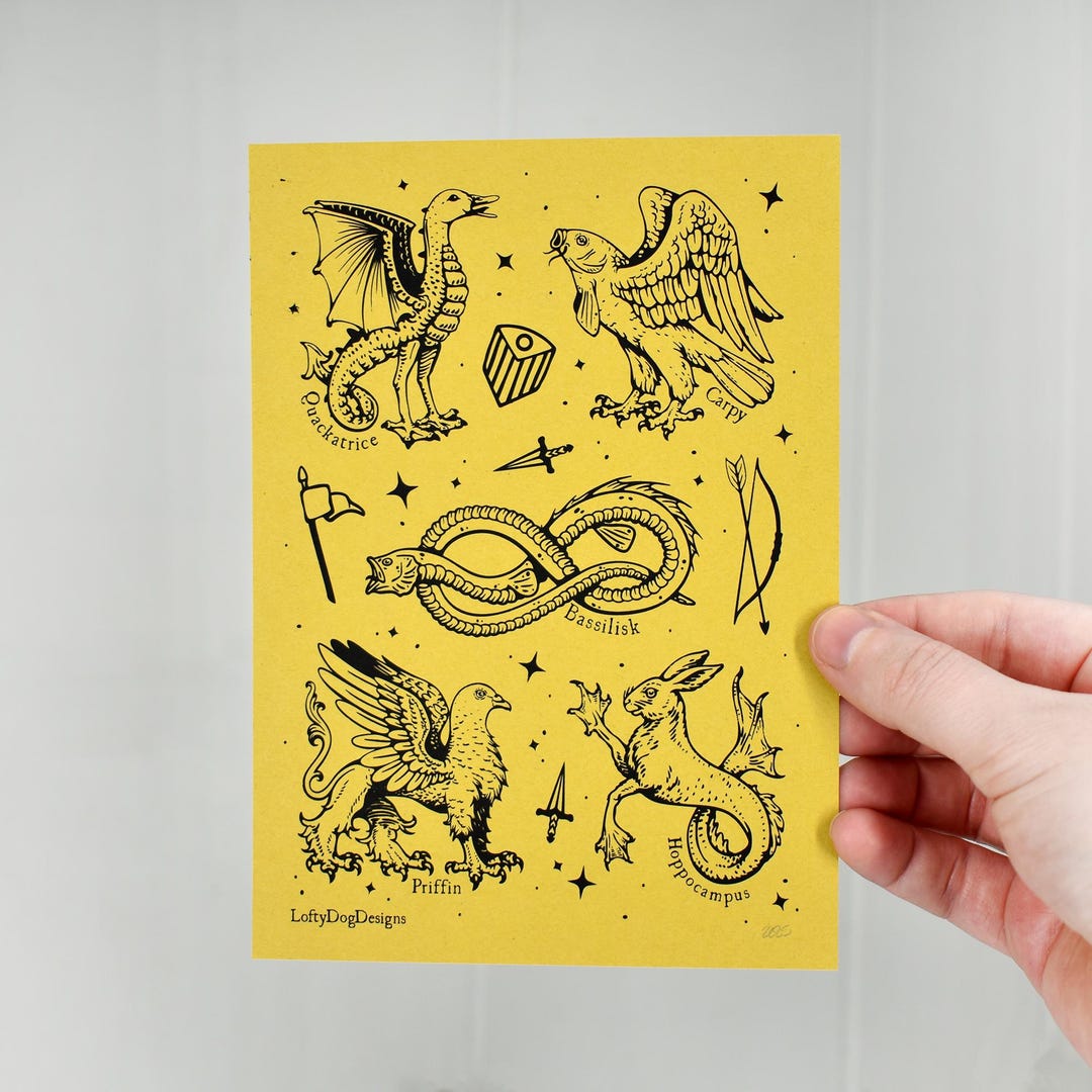 Bestiary 5x7 Screen Print - Etsy