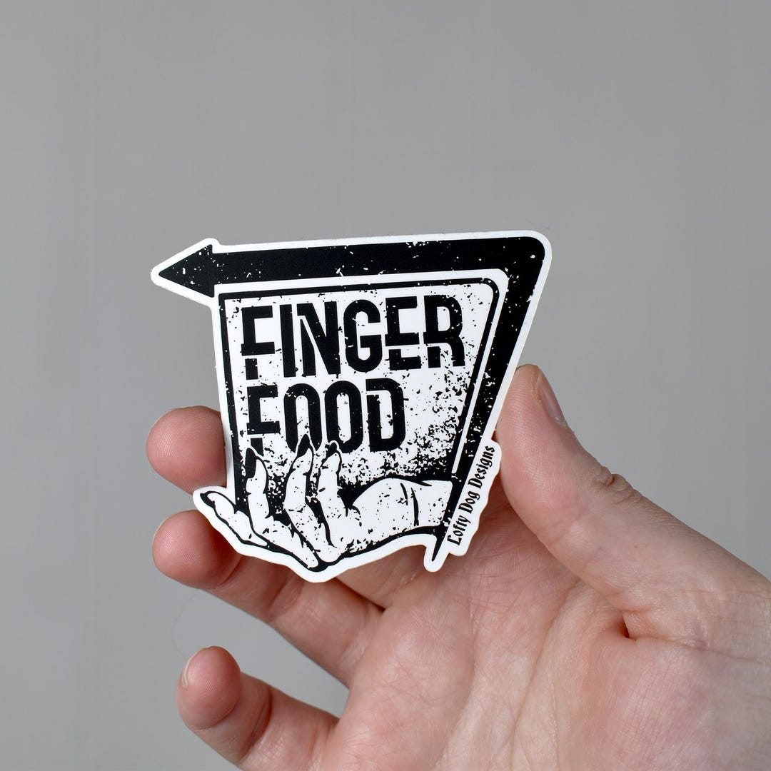 Finger Food Logo - Matte Vinyl Sticker - Etsy