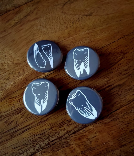 Tooth Button Pack | Etsy