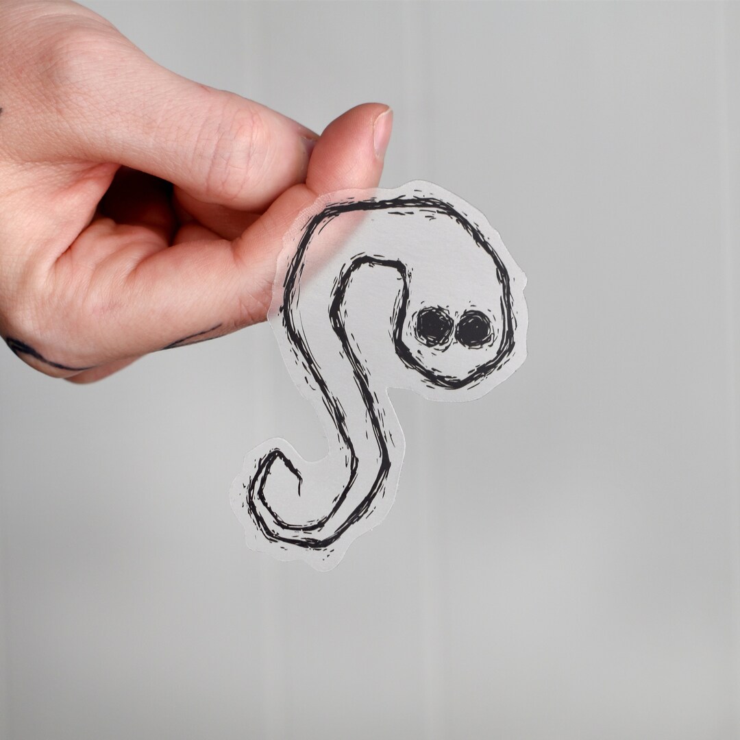 Ghost Transparent Vinyl Sticker - Etsy