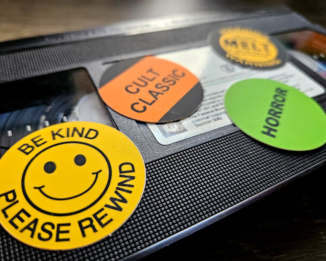VHS - Vinyl Sticker Pack - Etsy
