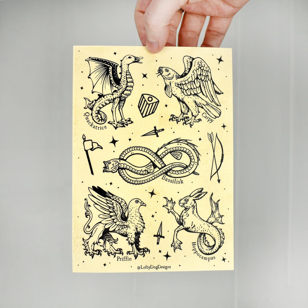 Bestiary Matte Vinyl Sticker Sheet - Etsy