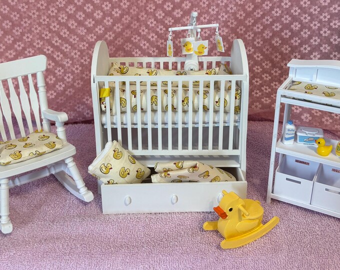 1:6 Scale Complete Doll Nursery Room Set. Rubber Duckie Design. - Etsy