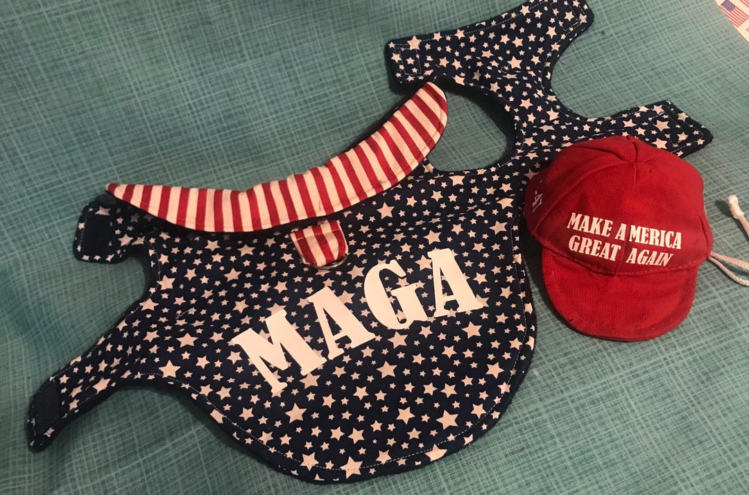 MAGA Dog Coat With Make America Great Again Hat. Size Medium - Etsy