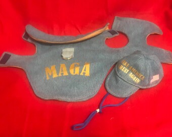 MAGA Dog Coat With Matching Hat Size: Small - Etsy