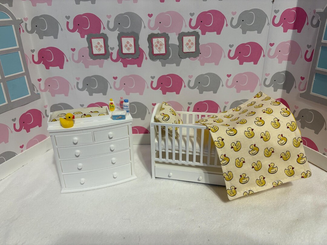 1:12 Scale Doll House Nursery Set. Rubber Ducky Decor. - Etsy