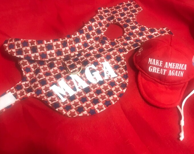 MAGA Dog Coat With Matching Hat Size: Small - Etsy