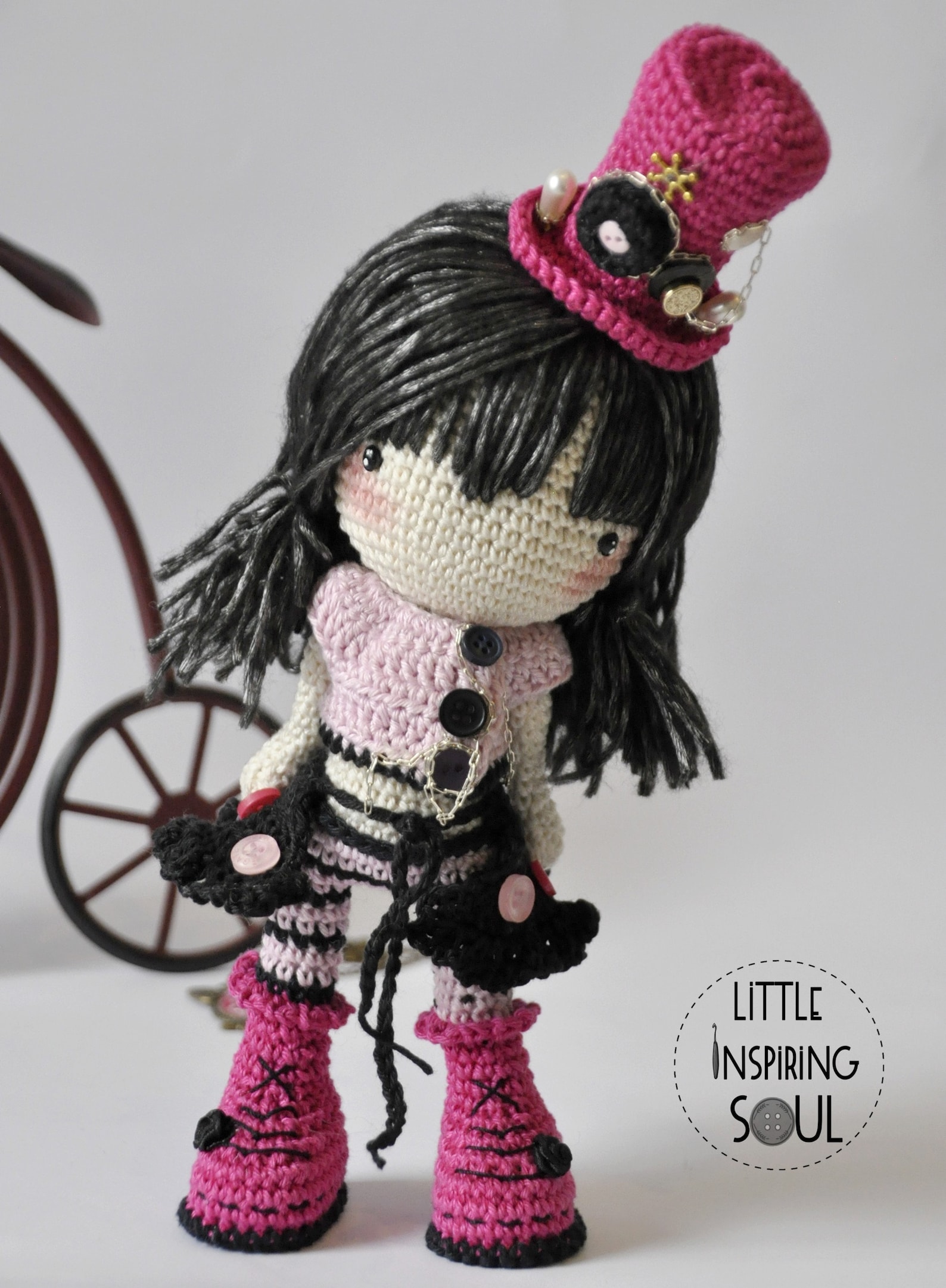 Steampunk crochet doll - Little inspiring soul - PDF CROCHET PATTERN ...