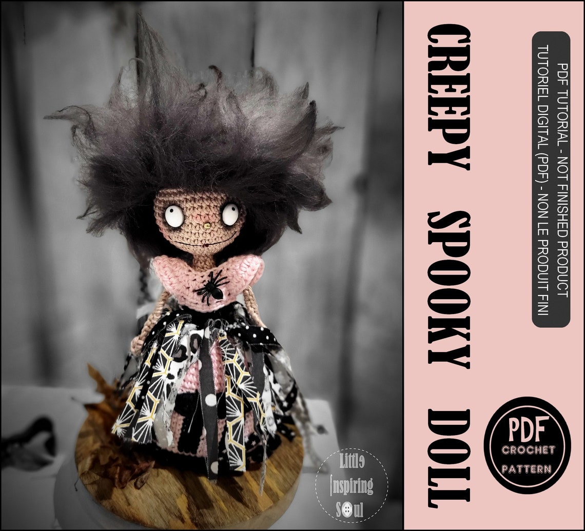 HALLOWEEN Creepy Doll Crochet Pattern - PDF Digital File - Spooky ...