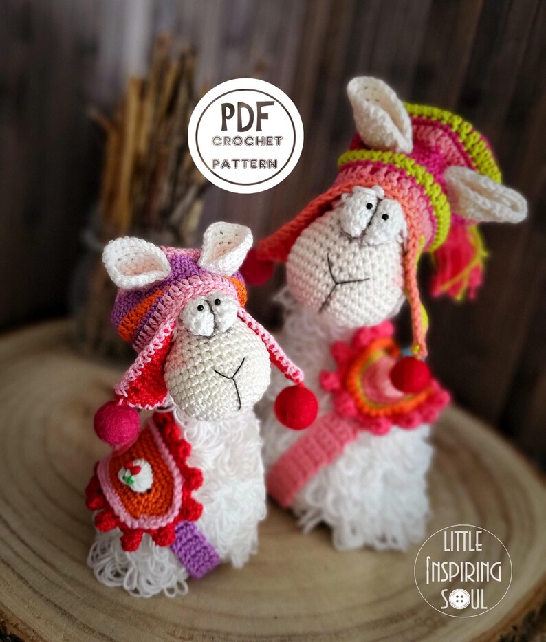Curly Alpaca Llama Crochet Pattern - PDF Digital File and Video ...