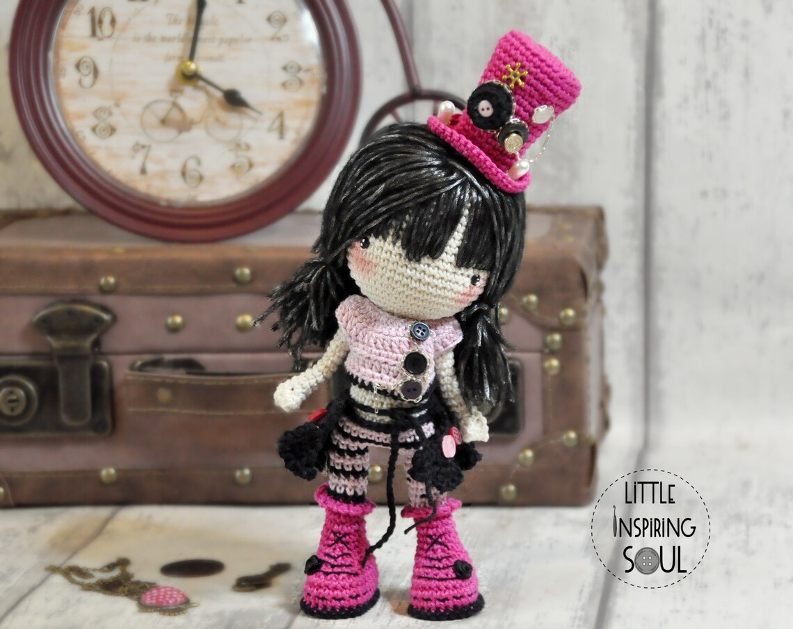 Steampunk crochet doll Little inspiring soul PDF CROCHET - Etsy France