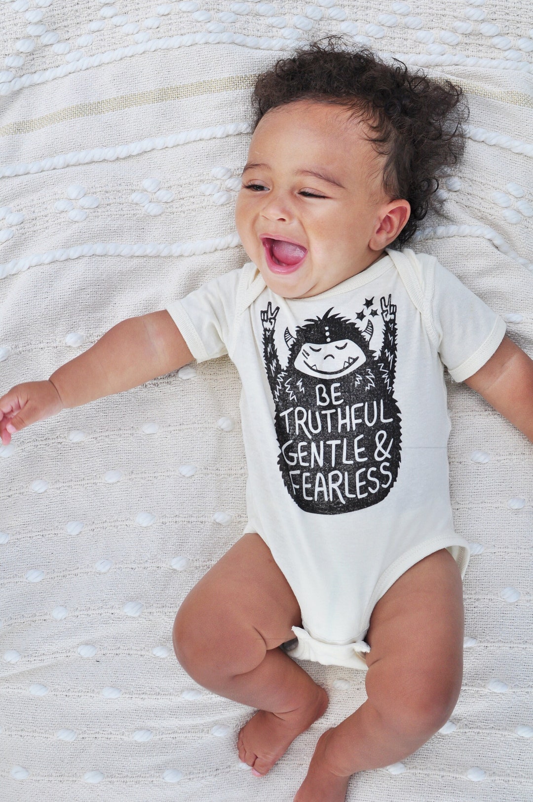 Yeti Bodysuit, Be Truthful Gentle and Fearless, Hippie Baby, Neutral ...