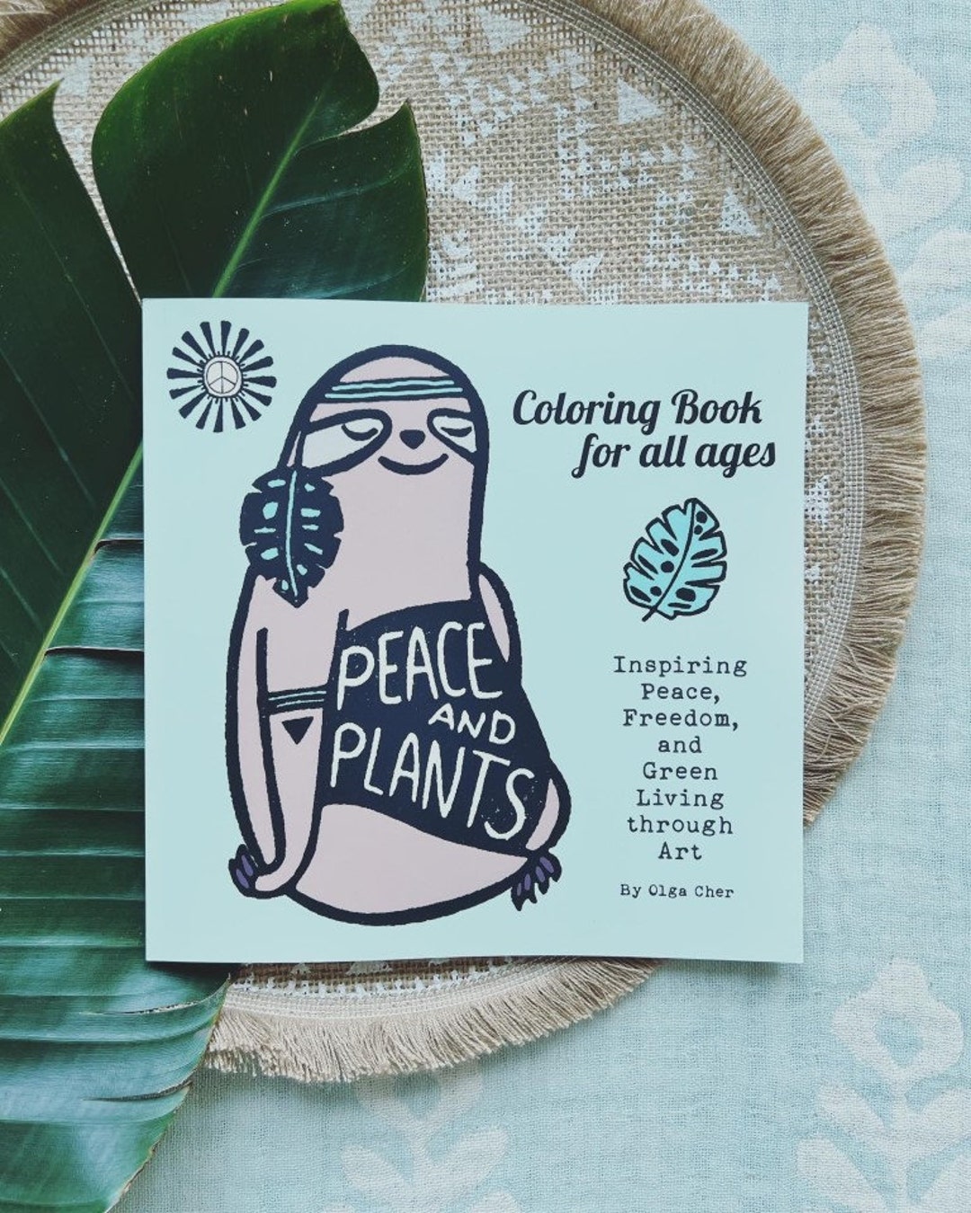 Peace and Plants Coloring Book, Kids' Yoga Book, Adult Coloring Book ...