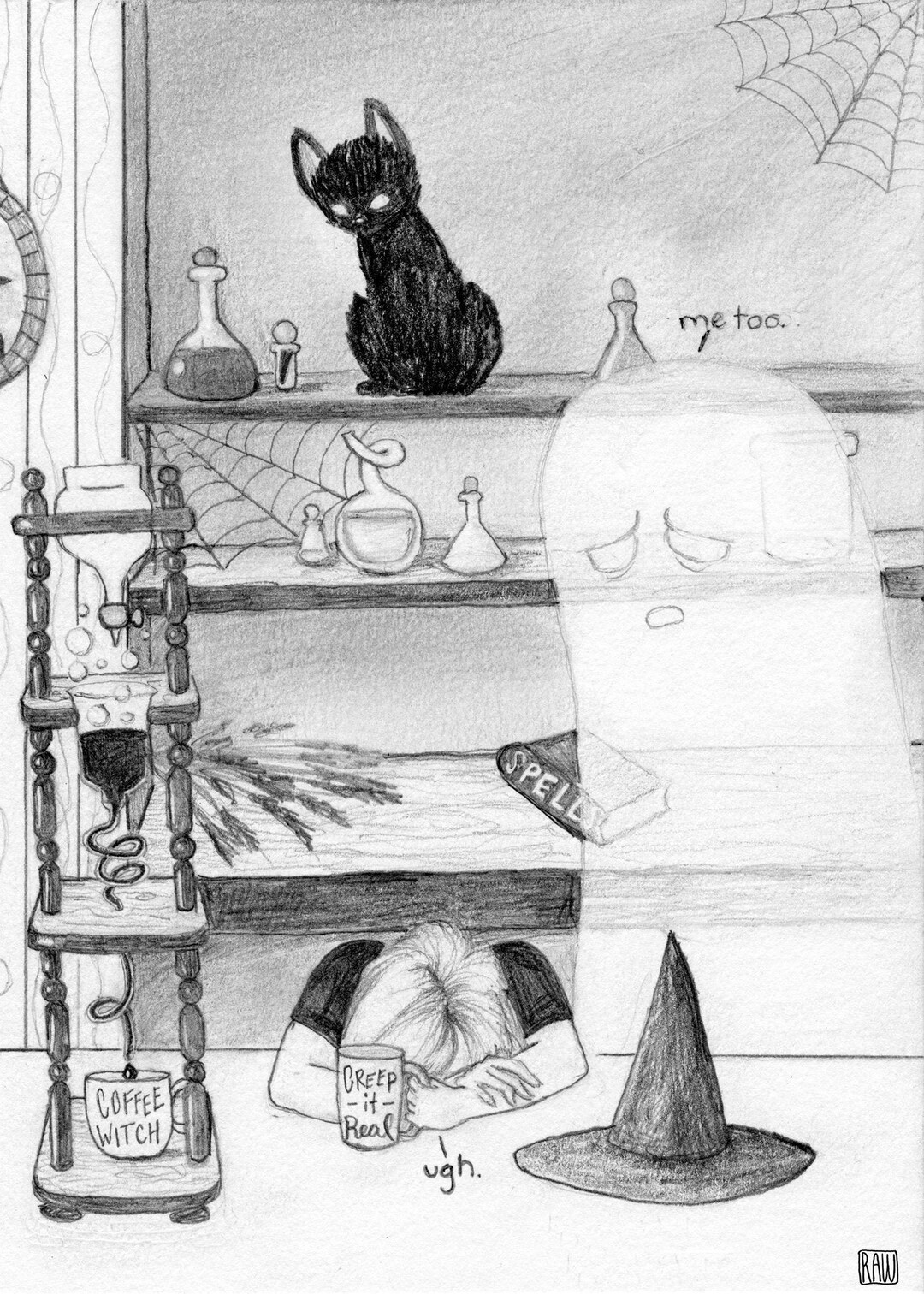 Coffee Witch Art Print - Halloween Wall Art - Etsy