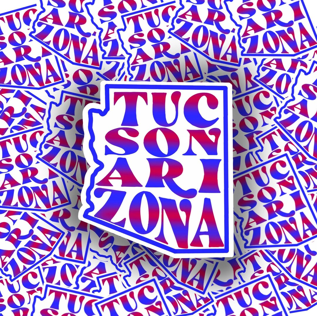 TUCSON Arizona- AZ Sticker-uofarizona-uofa - Etsy