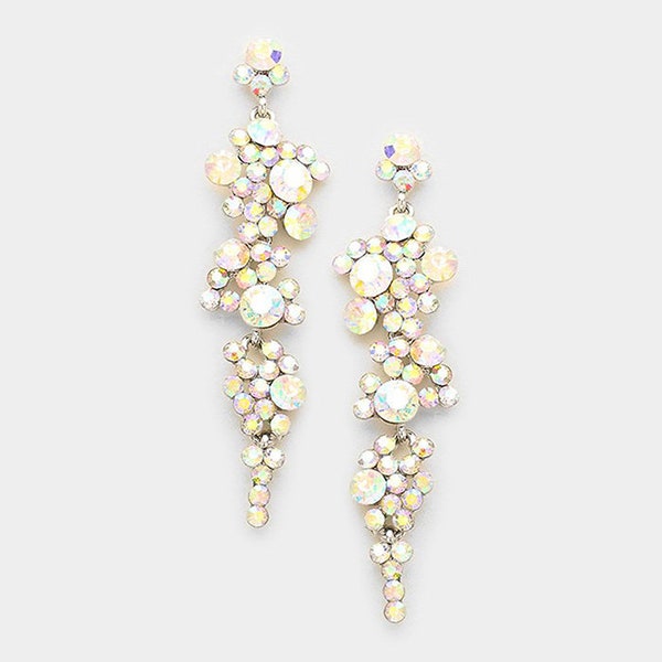 Rhinestone Prom Earrings - Etsy