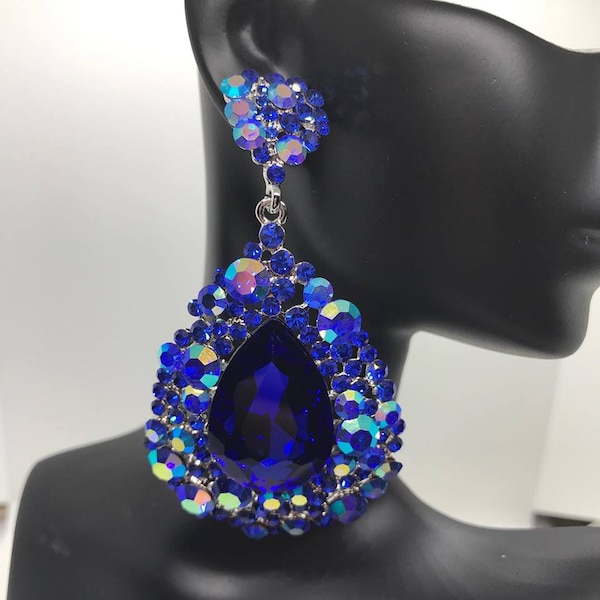 Royal Blue Earrings - Etsy