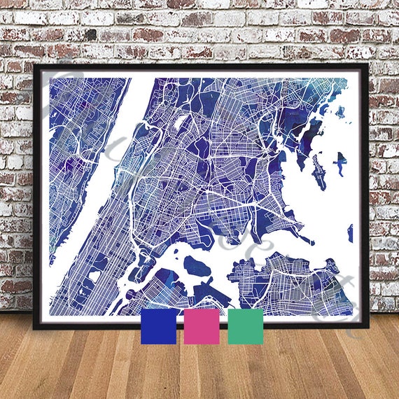 The Bronx Street Map New York Streetmap the Bronx Print NY - Etsy