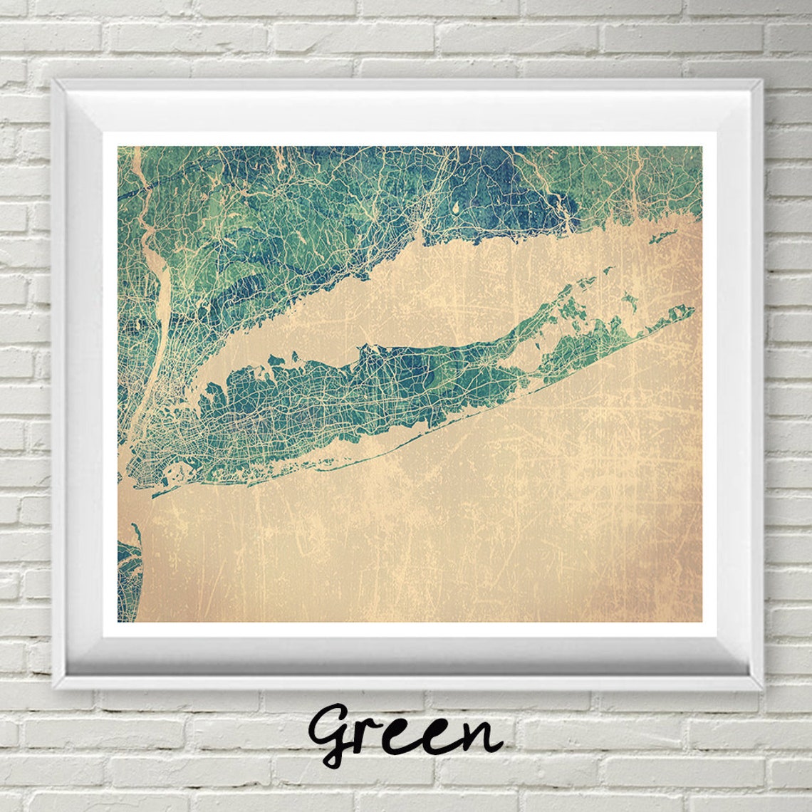 Vintage Long Island Street Map, City NYC Streetmap, Map New York ...