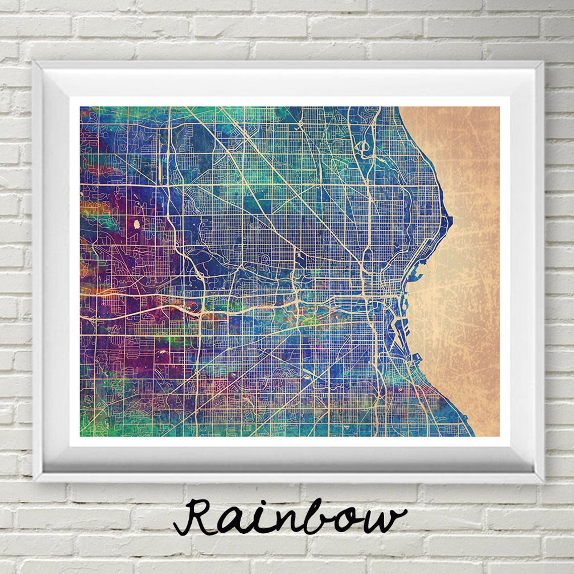 Vintage Milwaukee Street Map Streetmap Milwaukee Art Print | Etsy