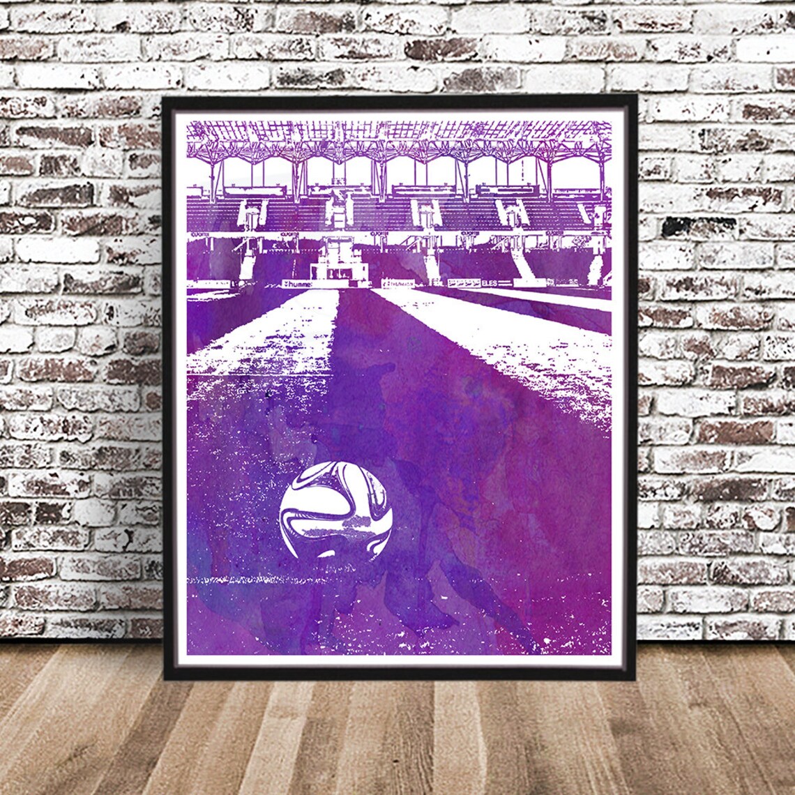 Girl's Soccer Ball Poster, Football PRINT, Sports Wall Art, World Cup ...