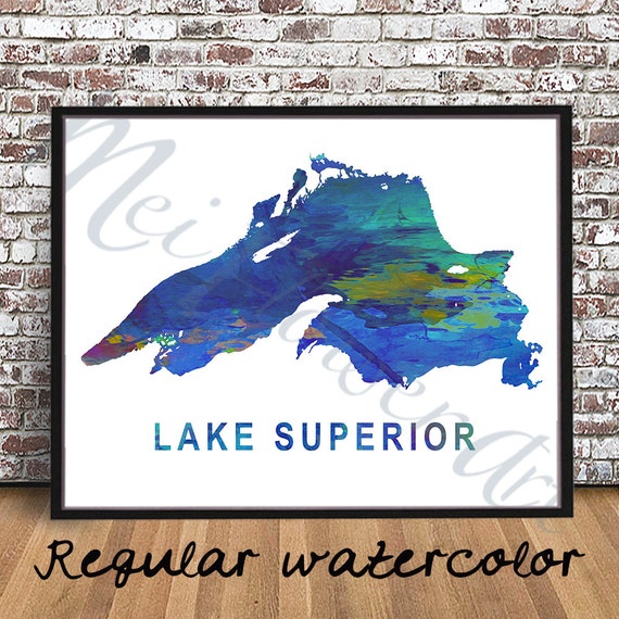 Lake Superior Map Poster