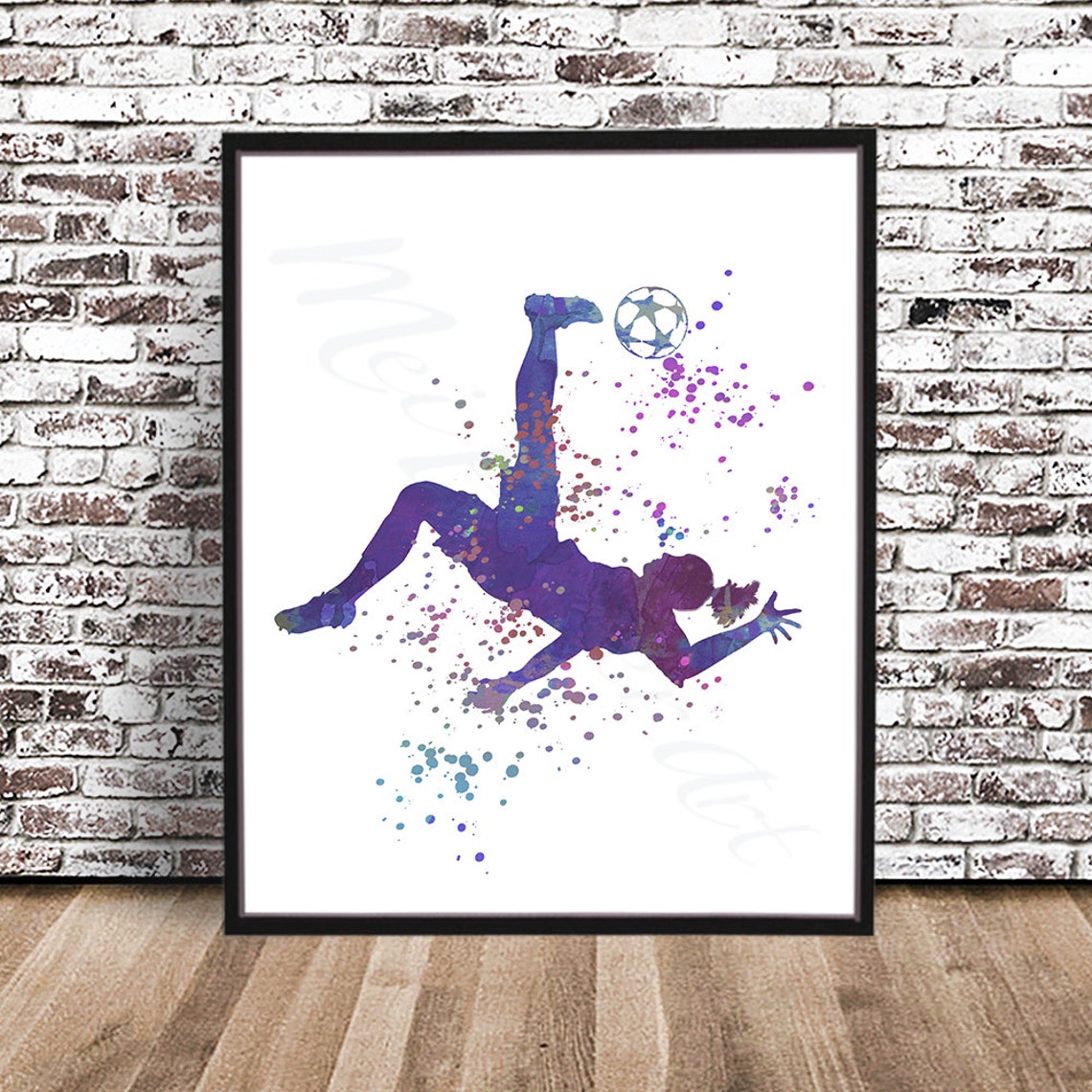 Women Soccer Poster Girl's Soccer PRINT Girl Playing | Etsy