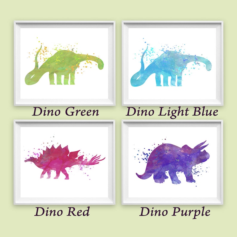 Triceratops PRINT Watercolor Painting Dinosaur PRINTS | Etsy